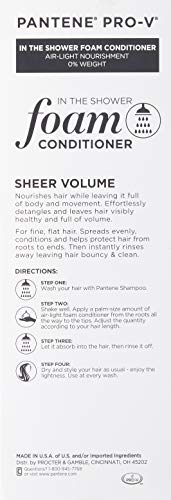 Pantene Pro-V Classic Foam Sheer Volume Hair Conditioners, 6 Ounce