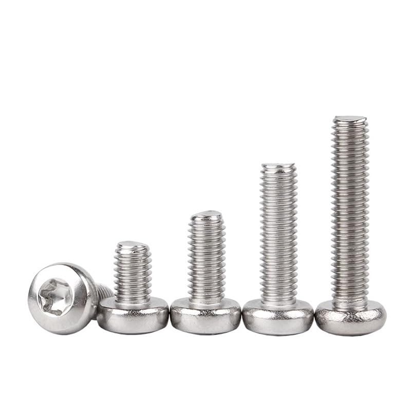 RAKTDA Hexagon Socket Screws 10pcs 304 Stainless Steel hex Socket Screws Round Head Screws pan Head Machine Screws (Size : M5*12)