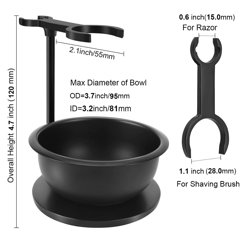 PerPro Deluxe Shaving Kit for Men Wet Shave,Safety Razor with 10 Blade Refills, Friendly Shaving Brush,Heavyweight Base Shaving Stand,SUS304 Stainless Steel Soap Bowl