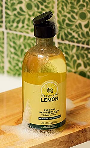 The Body Shop Lemon Purifying Hair & Body Wash 400ml, 13.5 Fl Oz