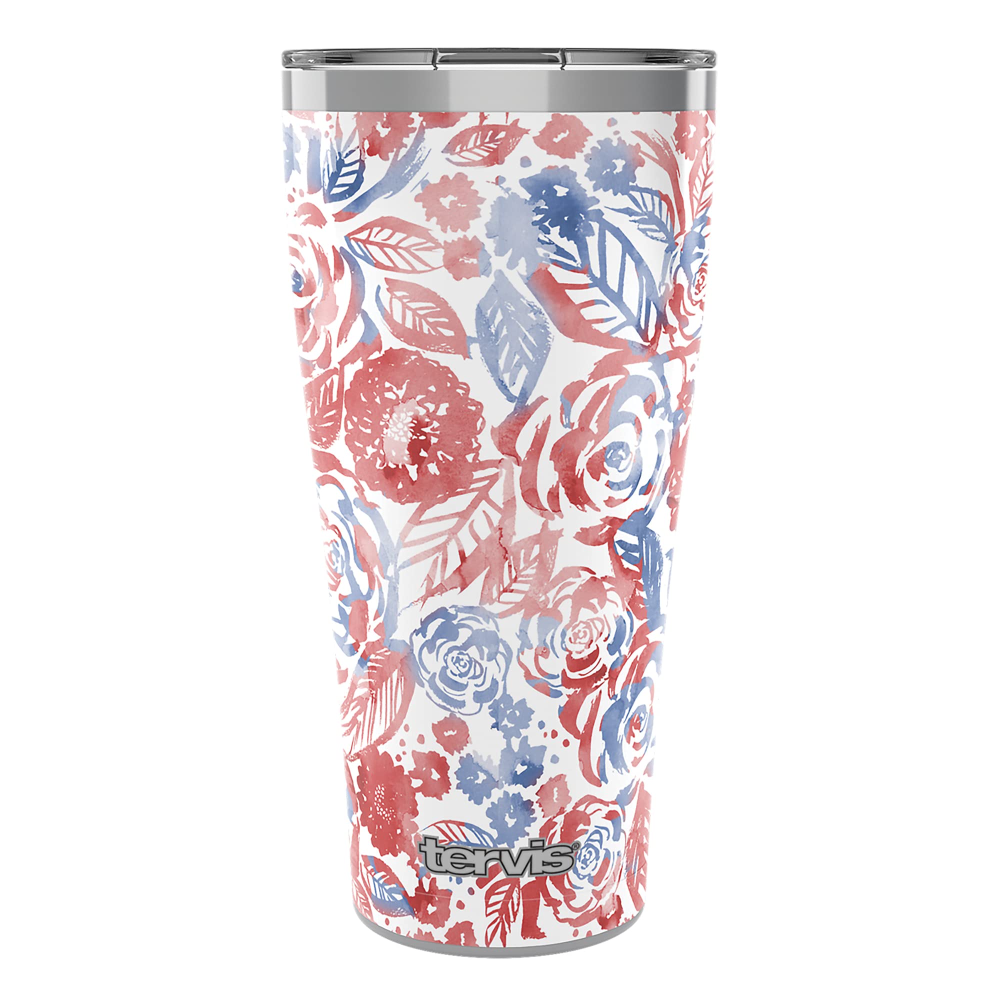 Tervis Sara Berrenson American Beauties Triple Walled Insulated Tumbler Travel Cup Keeps Drinks Cold & Hot, 30oz Legacy, Stainless Steel