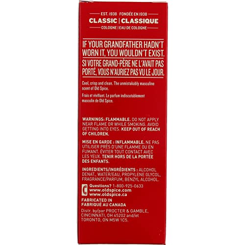 Old Spice Classic Cologne Spray - 4.25 Ounce (Value Pack of 3)