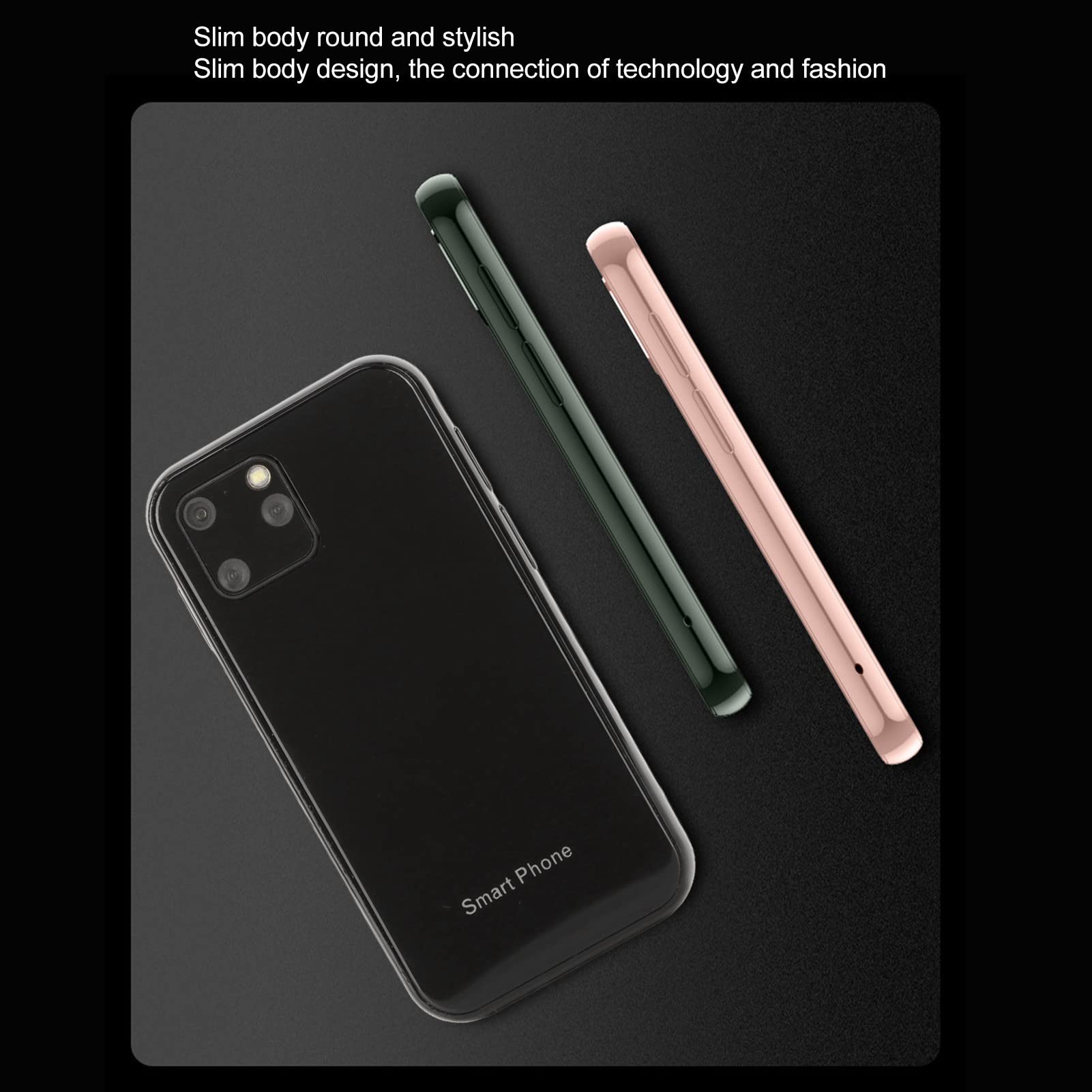 XS11 Mini Phone, 3G Internet, Support APP Download, WiFi and GPS, Android 6.0 Version, 1GB RAM 8GB ROM, 2.5in Quad Core Smart Phone for Students, for Kids(Black)