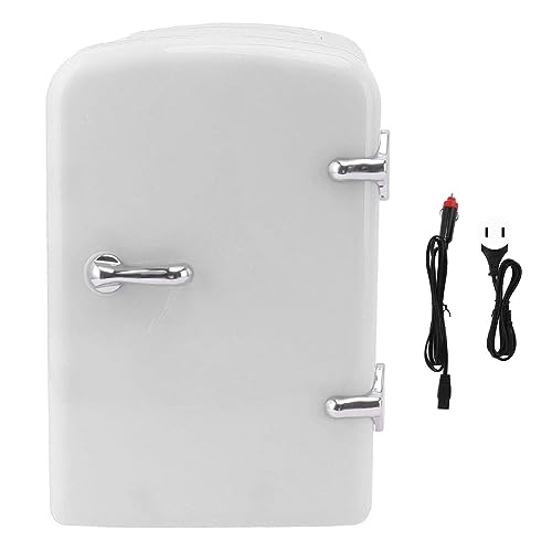 Mini Beauty Fridge, Portable Cooler Warmer Refrigerator ABS Plastic 36W AC100-240V DC12V Noiseless for Office (US Plug)