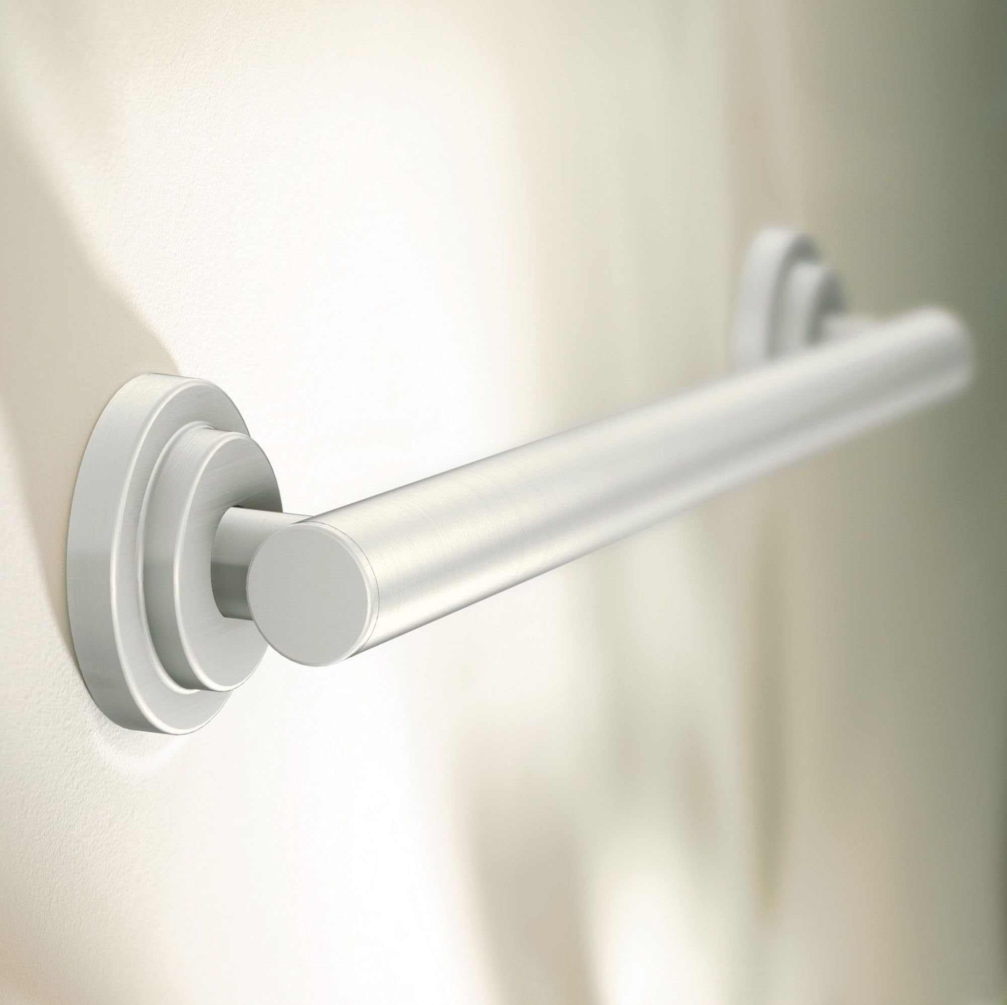 Moen YG0718BN Bathroom Safety 18-Inch Stainless Steel Modern Bathroom Grab Bar, Brushed Nickel