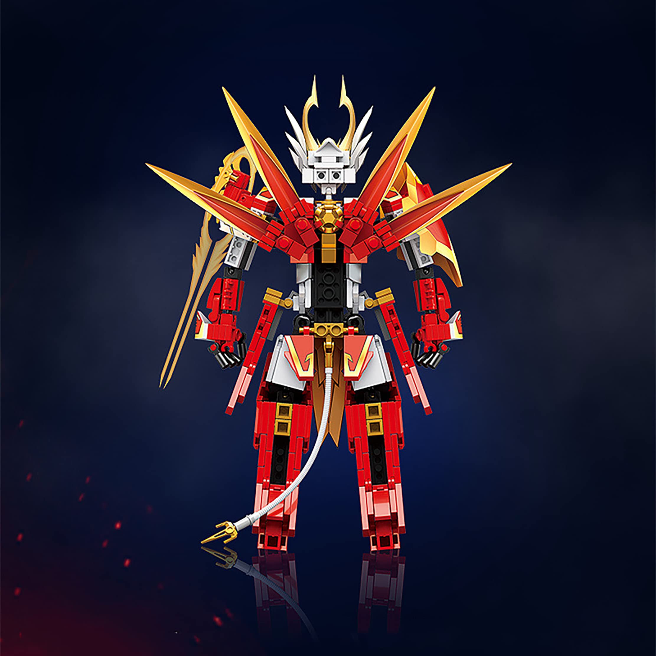 Xering 2023 Model Bionic Mecha Warrior Bionic Mask Warrior Bionic Character Puzzle Assembly Brick Compatible Toy Building Kit (No Color Box) (4)