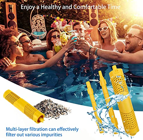 XUSHCL 2 Pack Spa Mineral Sticks Parts Cartridge for hot Tub Swimming Pool Fish Pond Filter, Last for 4 Month(Yellow)