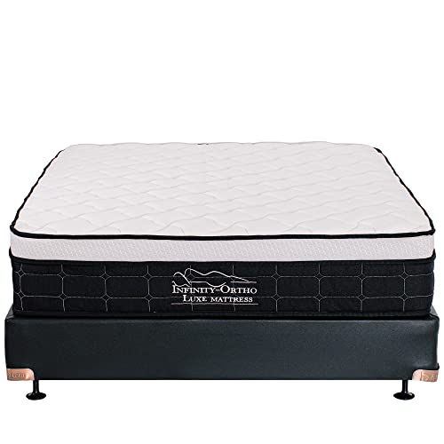 Novezza Home 12 Inch Hybrid Pillow-Top Mattress/Bed-in-a-Box/CertiPUR-US Certified Foam, Queen, White