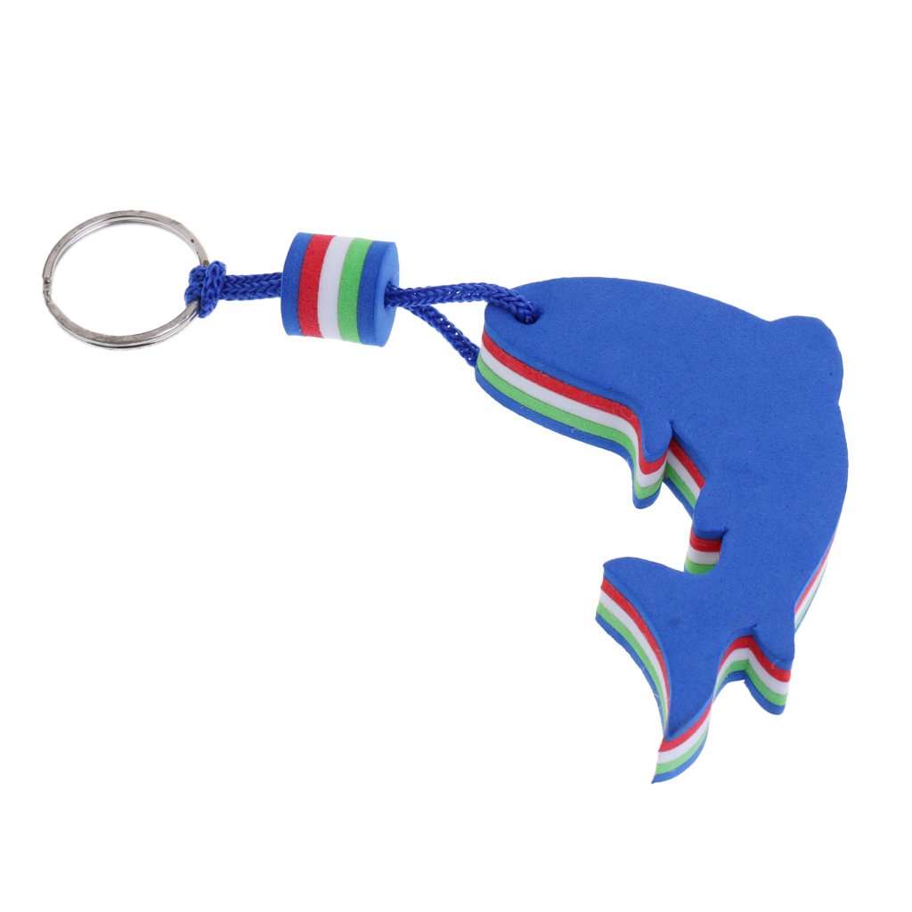 MonkeyJack 4 Pieces Boat Floating Key Chain Storage Keychain Water Sports Sailing, Anchor, Dolphin and Buoy Shaped