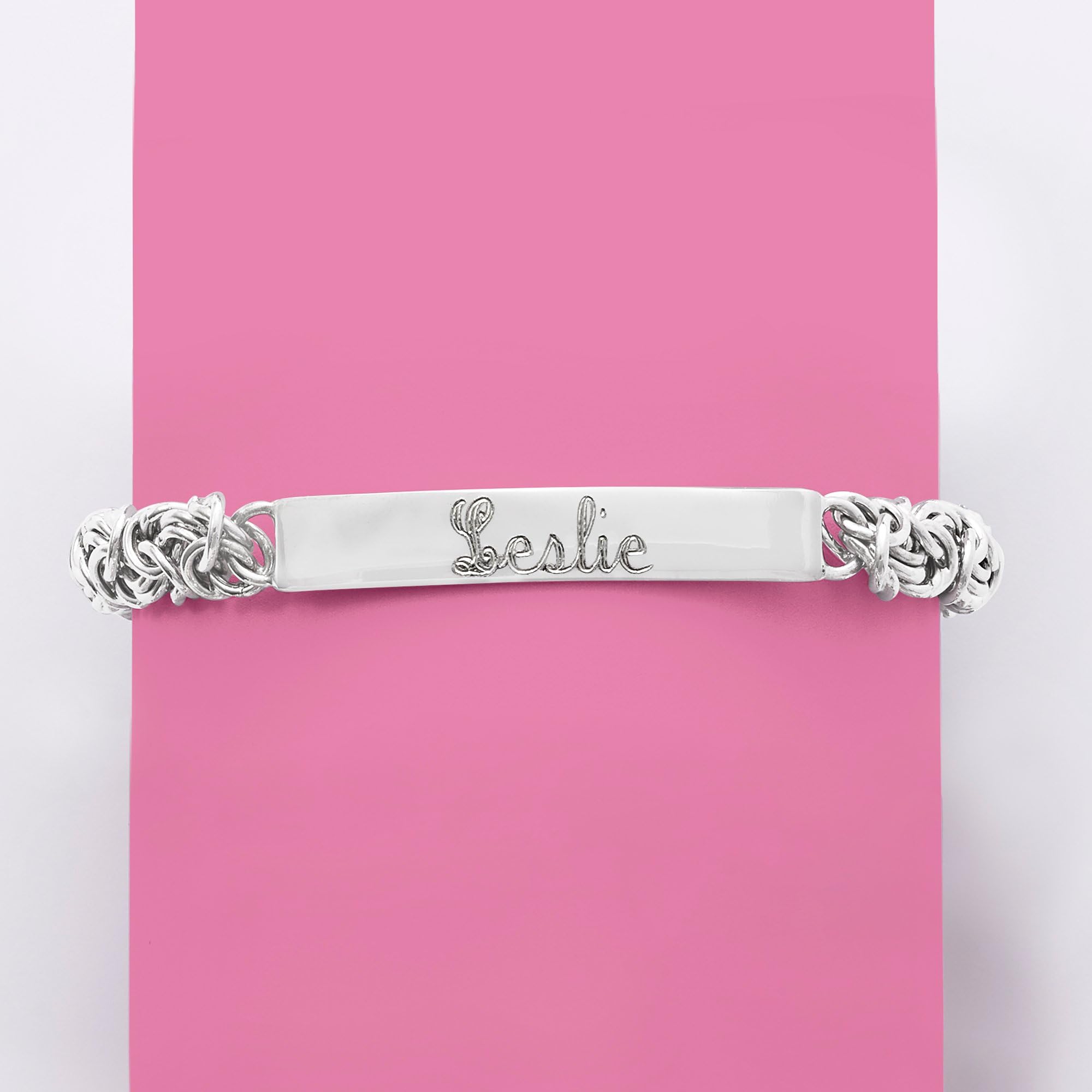 Ross-Simons Name - Italian Sterling Silver Byzantine Id Bracelet. 8 inches