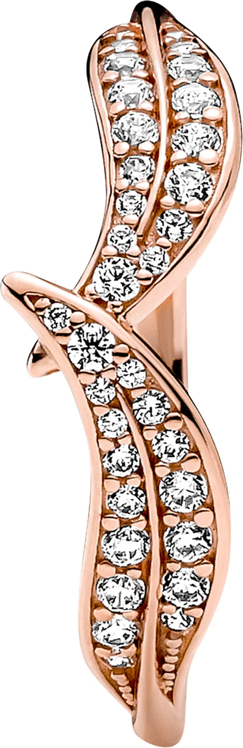 PANDORA Sparkling Leaves Ring, Pandora Rose, Size: EUR-56, US-7.5 - 189533C01-56