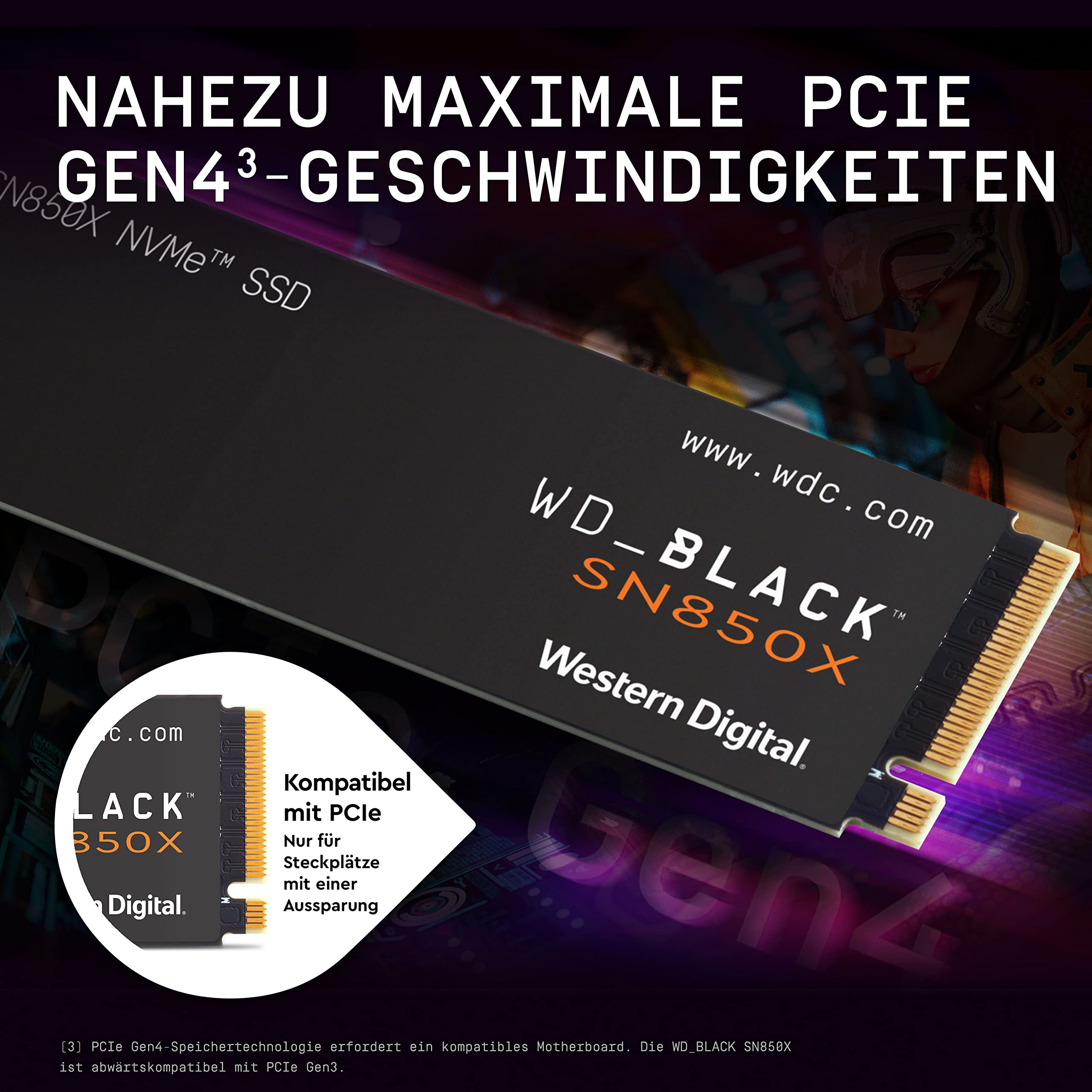 WD_BLACK 1TB SN850X NVMe Internal Gaming SSD Solid State Drive - Gen4 PCIe, M.2 2280, Up to 7,300 MB/s - WDS100T2X0E
