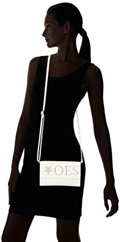 OES Eastern Star Cross Body Clutch Purse with Detachable Chain Shoulder Strap, White, Medium
