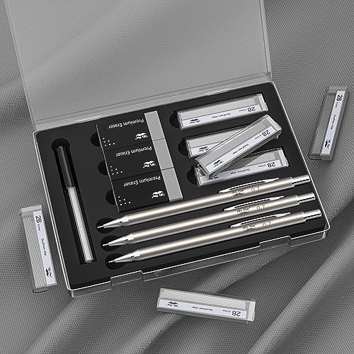 Mr. Pen- Metal Mechanical Pencil Set, 0.7mm, 3 Pack, 0.7 mechanical pencils, mechanical pencil .7, Sketching Pencils, Drafting Pencil, Mechanical Pencil
