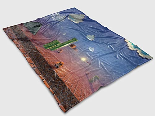 NICHIYOBI Redcap Beard Plumber Bros Game Flannel Blanket Kobayashi Tohru Kanna Lightweight Cozy Throw Blanket Warm Bed Blanket fit Sofa and Couch (04,Medium 60x50in)