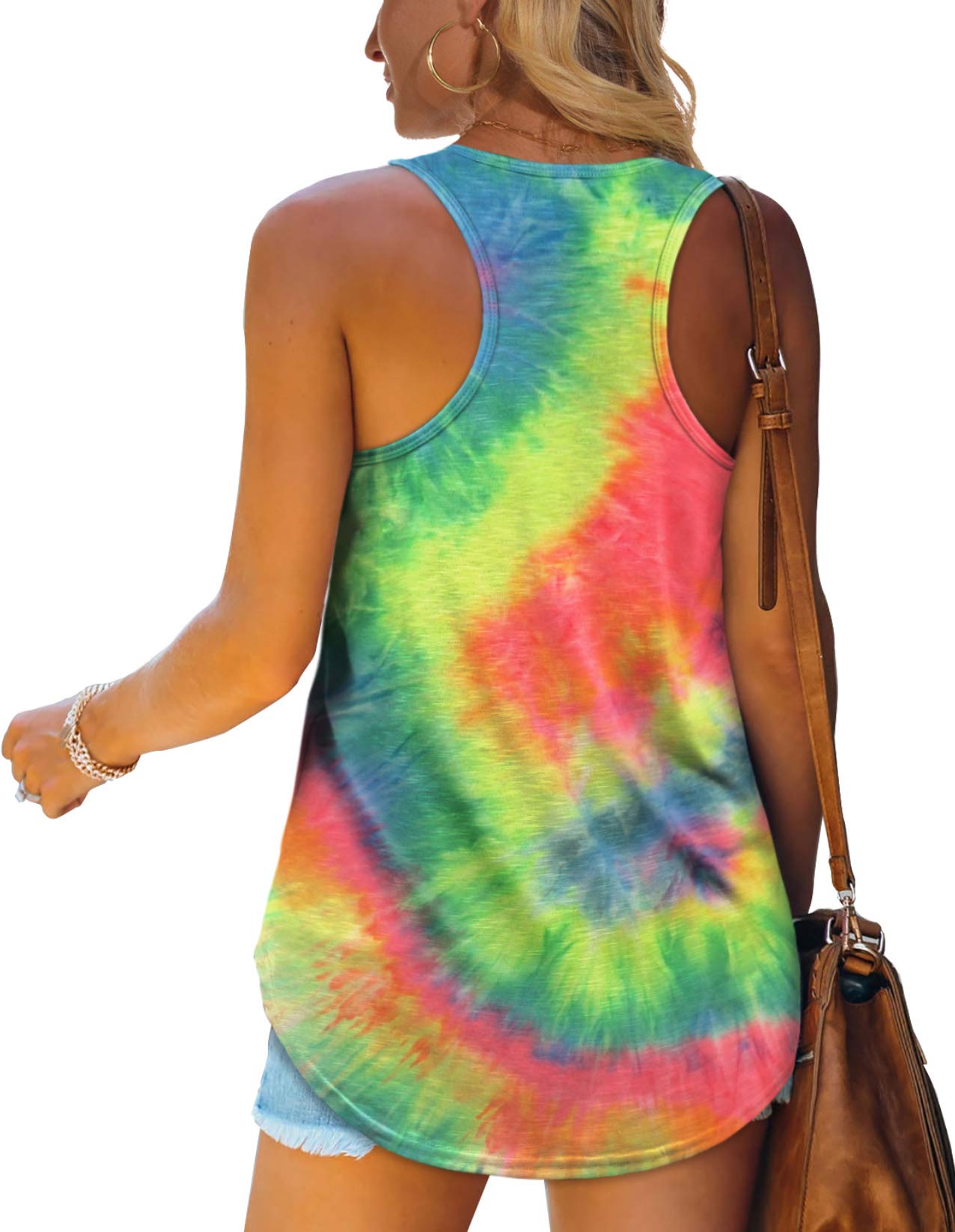 Tank Tops for Women =Summer Plus Size Workout Tops for Women Tie Dye 3X