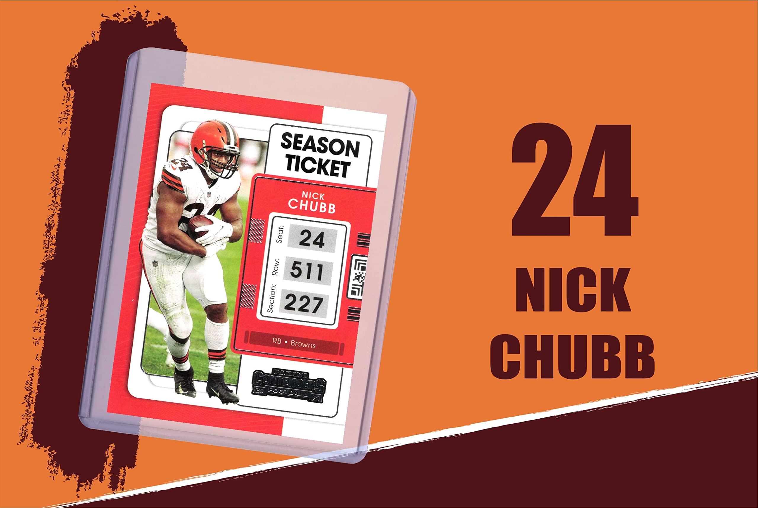 Nick Chubb Football Cards (5) Assorted Bundle - Cleveland Browns Trading Card Gift Set