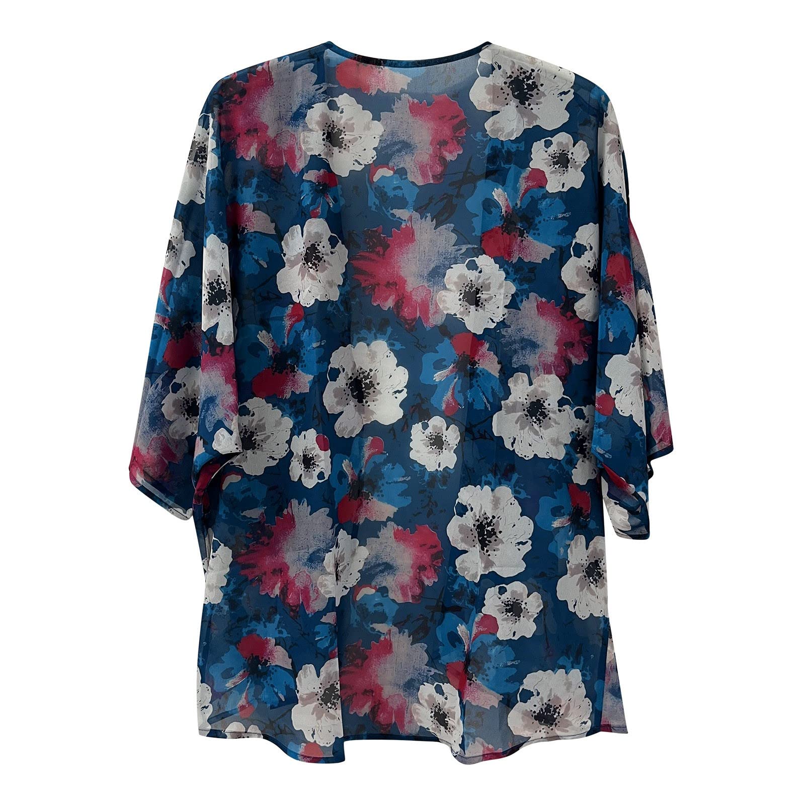 Womens Half Zipper Tops Long Sleeve Four Leaf Printed Shirts Loose Pleated Tops V Neck Pullover Sweatshirt