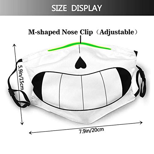 Sans Undertale Pixel Smile Breathable Cover Mask with Activated Carbon Filters Balaclava Protection