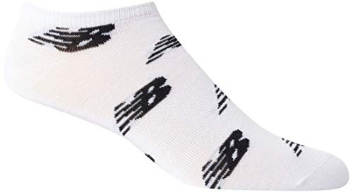 New Balance Men's Athletic Arch Compression Cushioned Low Cut Solid Socks (12 Pack), Size 6-12.5, White Logo Multi