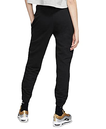 Nike Women's NSW Regular Pant Varsity, Black/Black/White, Medium