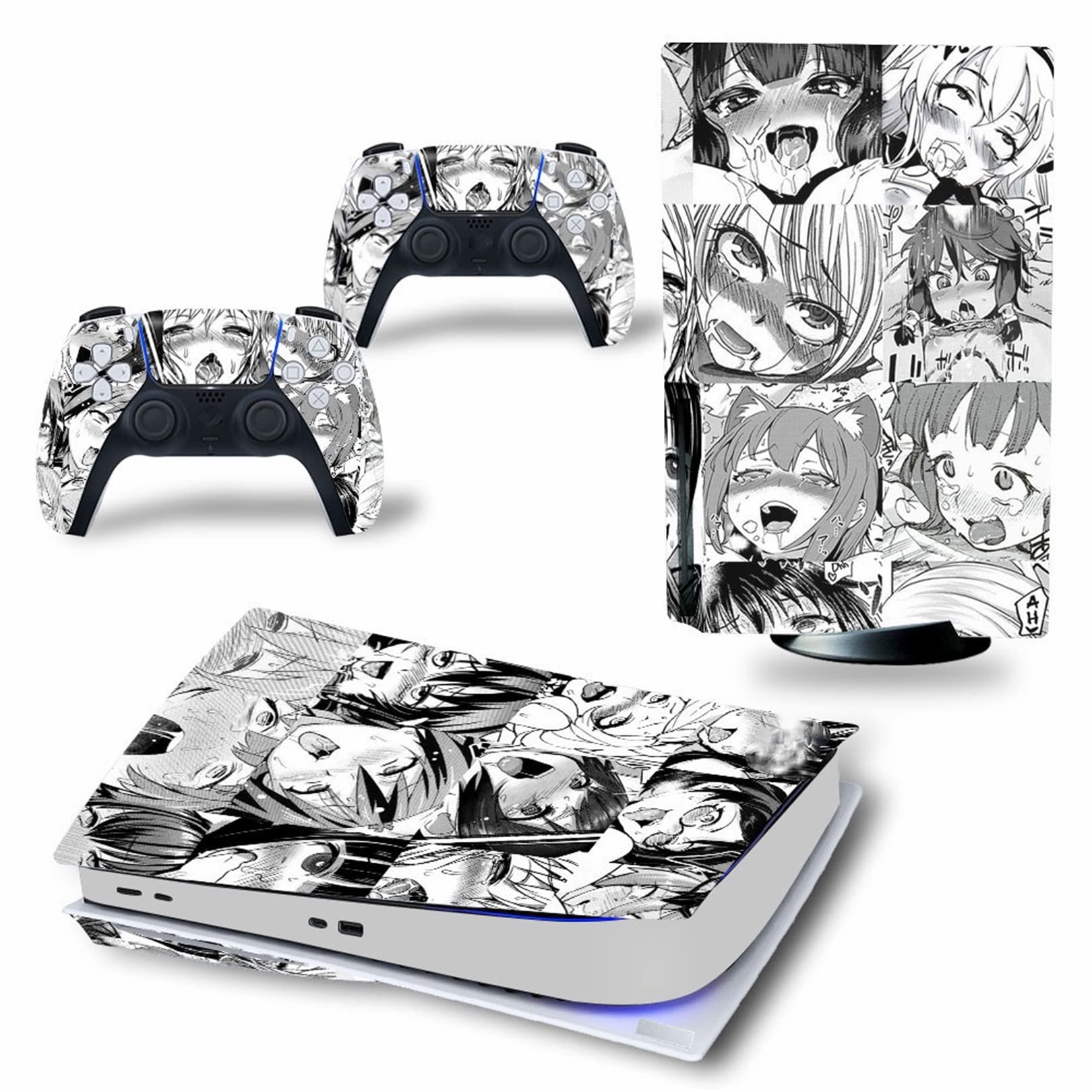 WREXIL LEEWEE for PS5 Skin Disc Edition & Digital Edition Console and Controller Vinyl Cover Skins Wraps Scratch Resistant, Compatible 30310 No Foaming (Size : Disc Version)