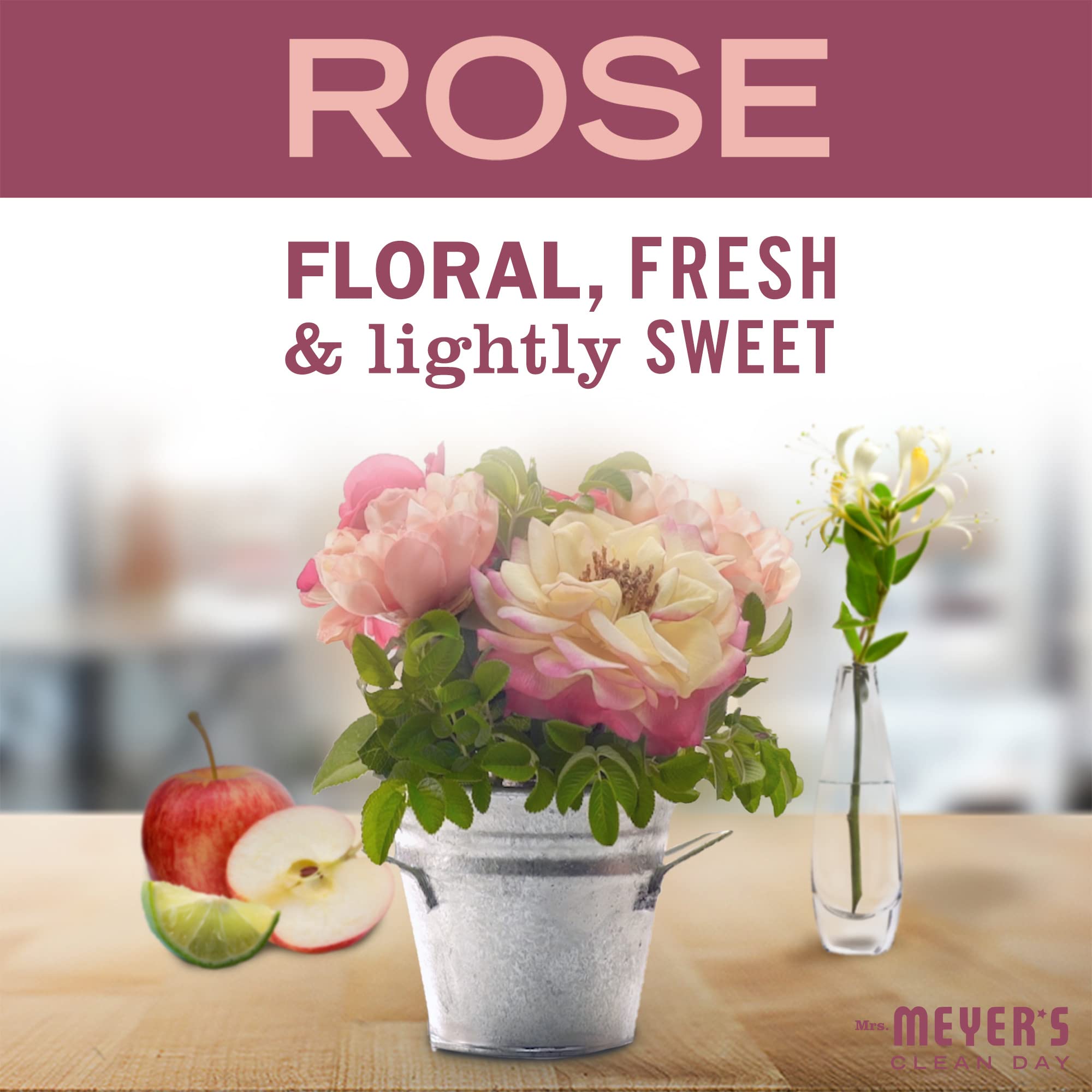 Mrs. Meyer's Clean Day Liquid Hand Soap Rose (12.5 Fl Oz (Pack of 3))