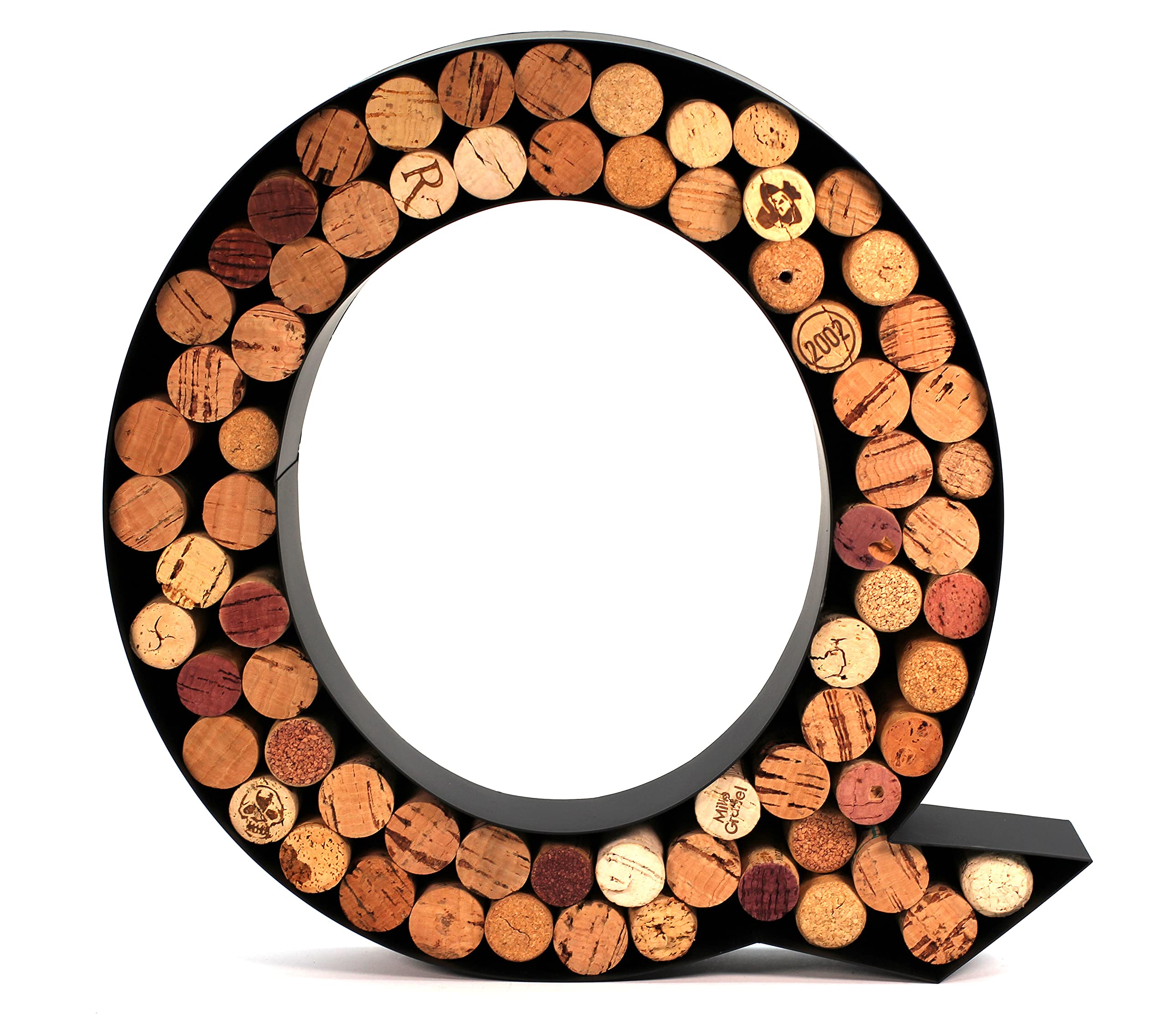 Wine Cork Holder Makes for Great Wine Accessories Perfect Monogrammed Gifts for Women to Store Wine Corks. Wine Decor or Wine Cork Holder Decor Will Brighten Up Kitchen! (Letter Q)