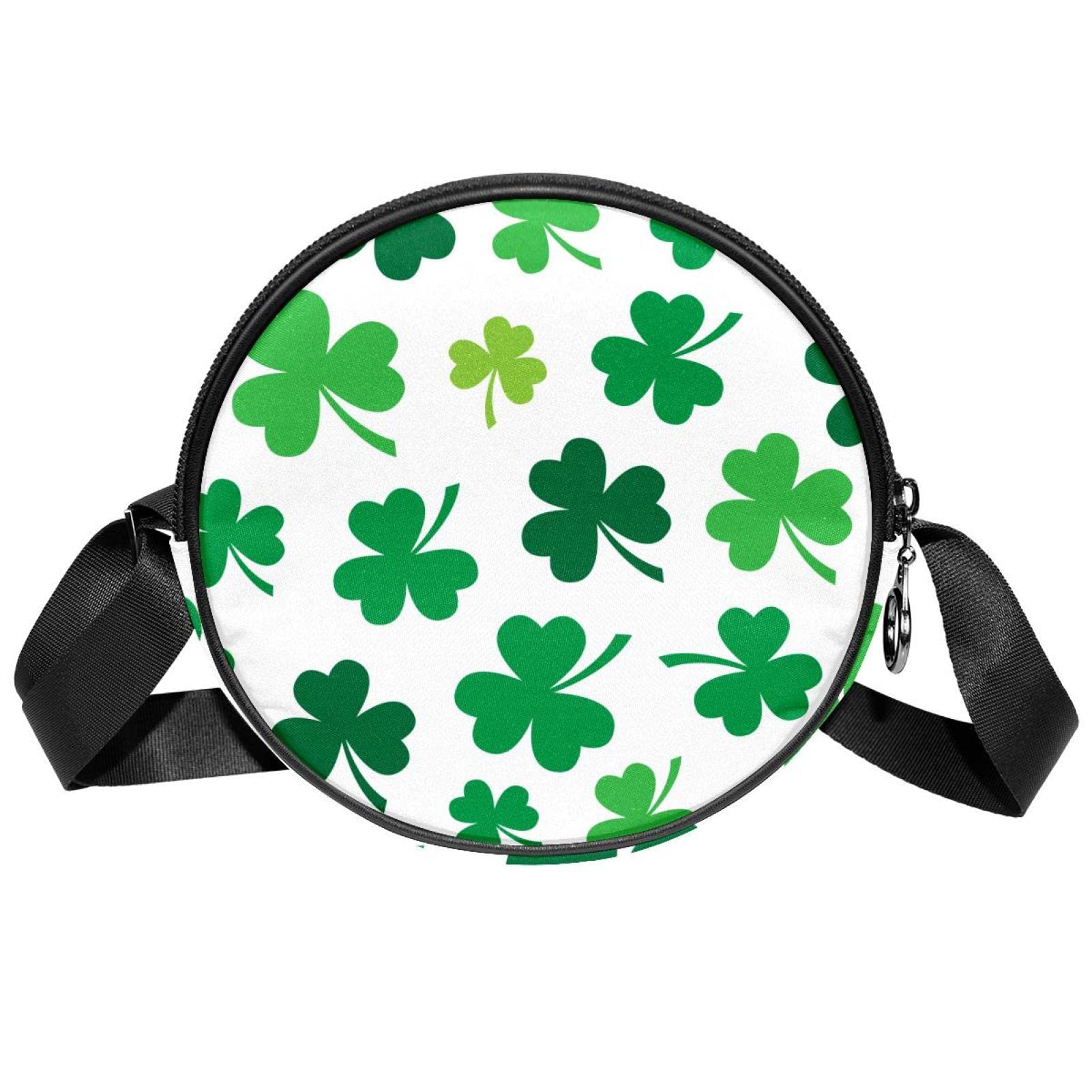 Wangsxing Small Crossbody Bag Shamrocks Round Purse Wallet Shoulder Bag