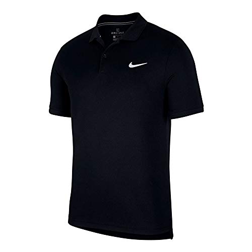 NikeCourt Dri-FIT Team Men's Tennis Polo. (Black, S)