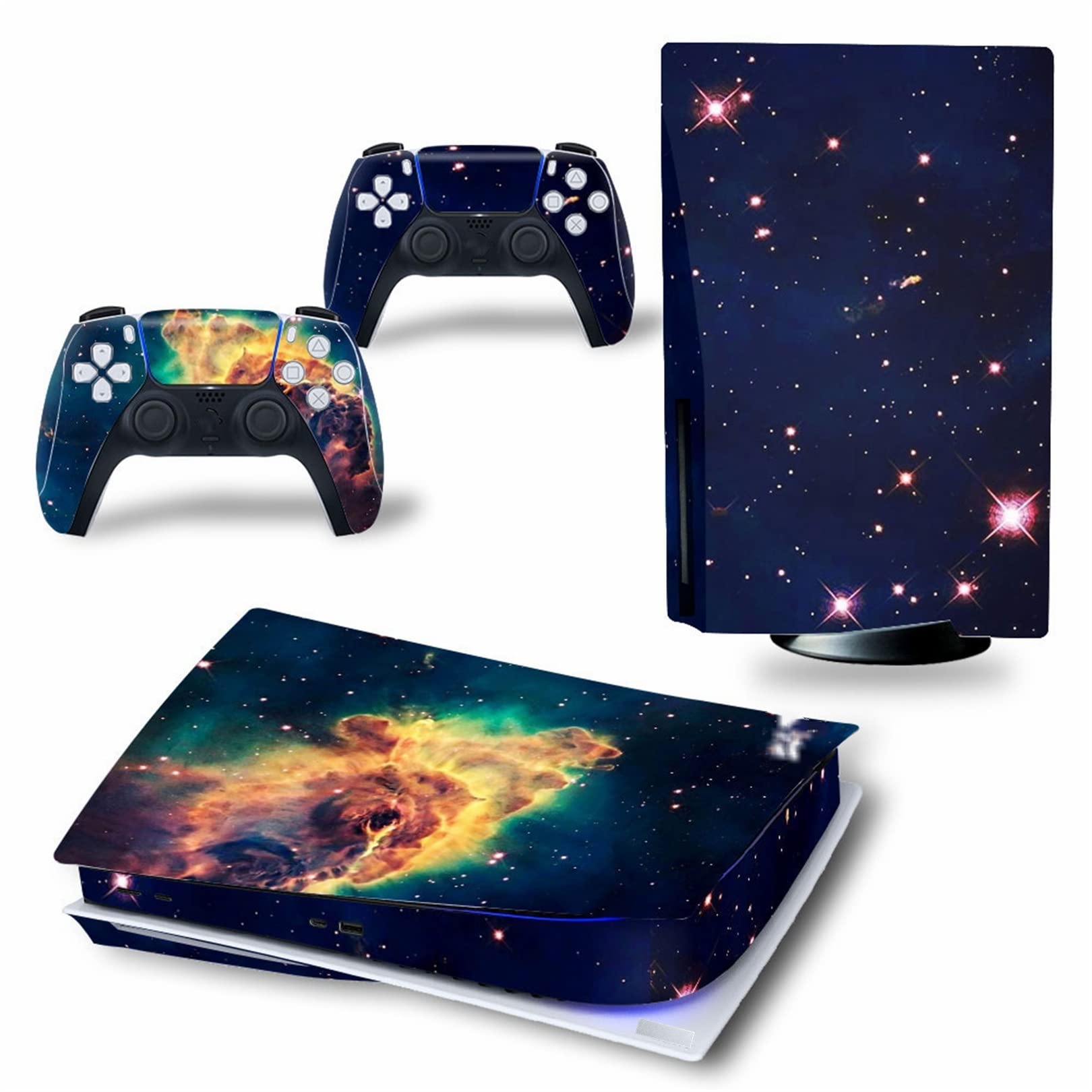 WREXIL LEEWEE for PS5 Skin Disc Edition & Digital Edition Console and Controller Vinyl Cover Skins Wraps Scratch Resistant, Compatible with for PS5 359017 No Foaming (Size : Digital Edition)