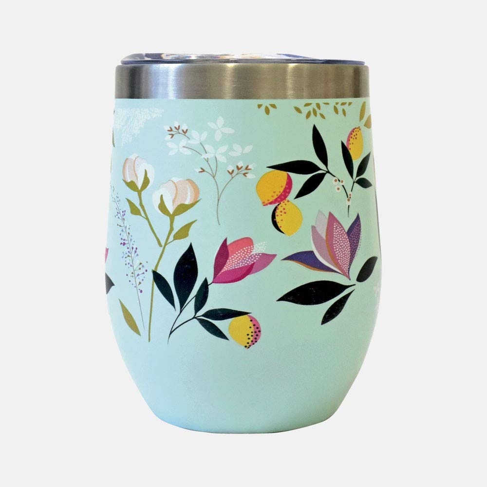 Sara Miller Coral Orchard Butterfly, Stainless Steel travel Cup