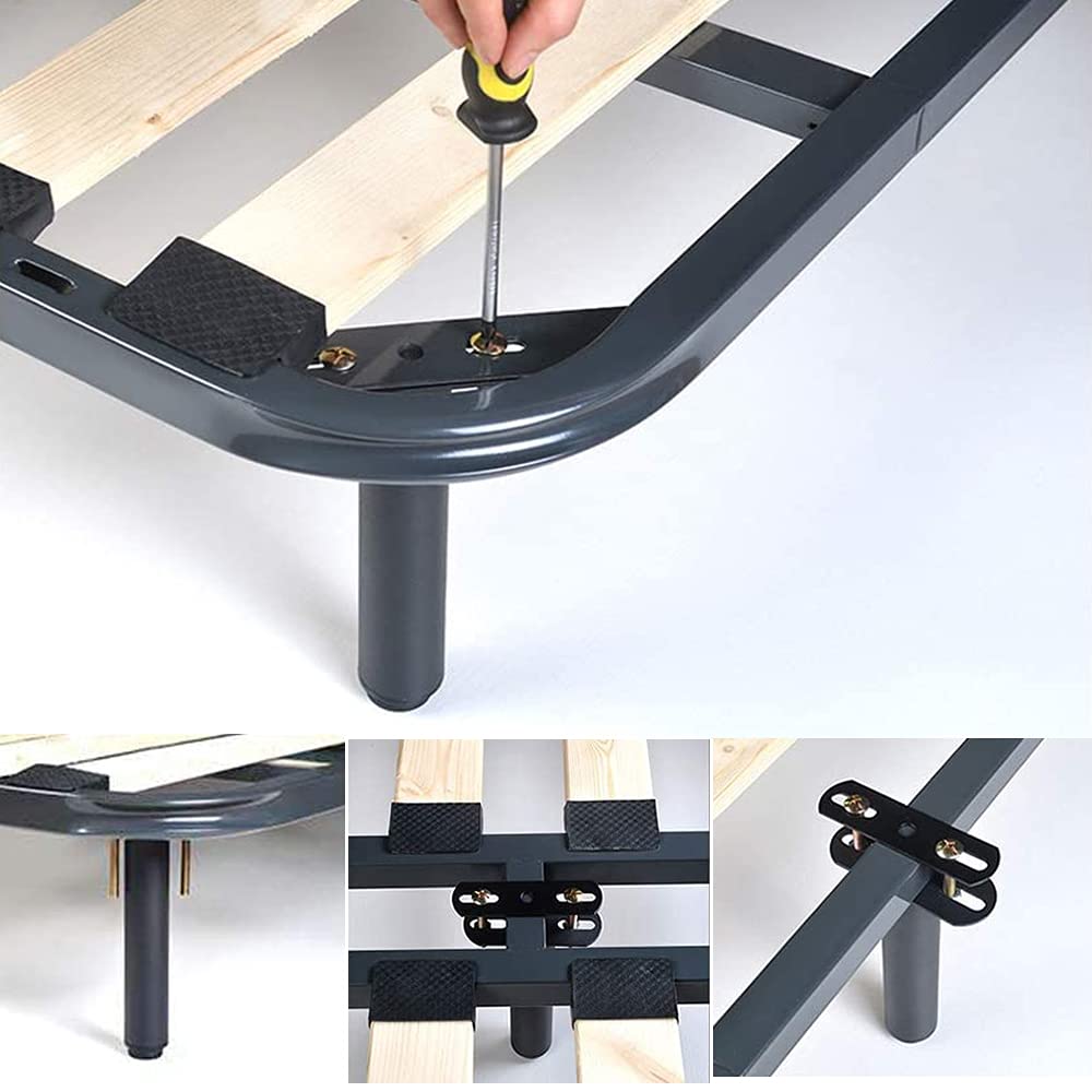 POROHOM 2PCS (7"-13.5") Adjustable Metal Bed Frame Support Legs, Bed Frame Center Slats Heavy Support Leg,Extra Durable Furniture Cabine Sofa Slats Steel Support Legs Replacement Parts