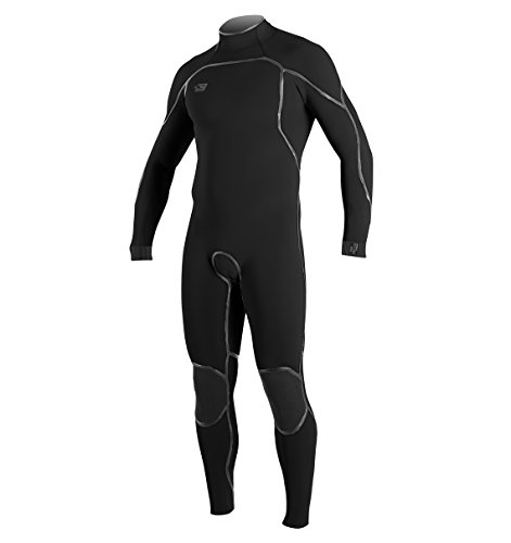 O'Neill Men's Psycho One 4/3mm Back Zip Full Wetsuit, Black/Black, Large