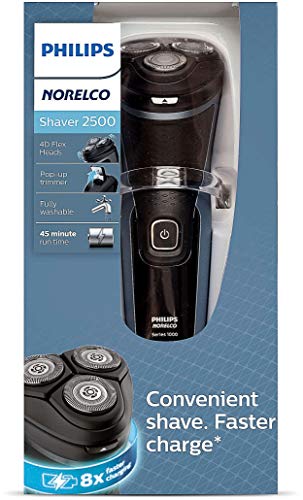 Philips Norelco 2500, S1311/82, Dry Electric Men's 2000 Series Shaver with Corded/Cordless Operation, Pop-up Trimmer, Self-Sharpening Blades & Charging Status Display