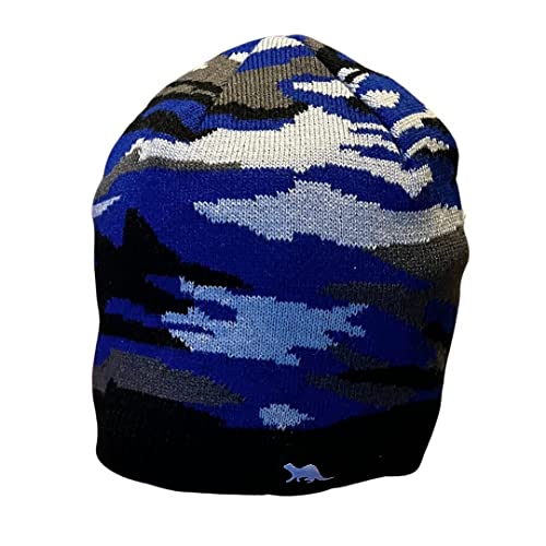 OTTER Waterproof, Windproof, Breathable - Beanie Knit Hat for Cold Weather Available in 7 Colours (Blue Camouflage)
