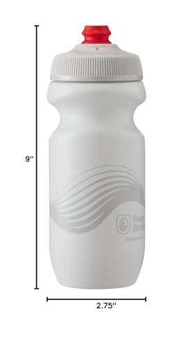Polar Bottle - Breakaway - 20oz Wave, Ivory & Silver- Insulated Water Bottle for Cycling & Sports, Keeps Water Cooler Longer, Fits Most Bike Bottle Cages