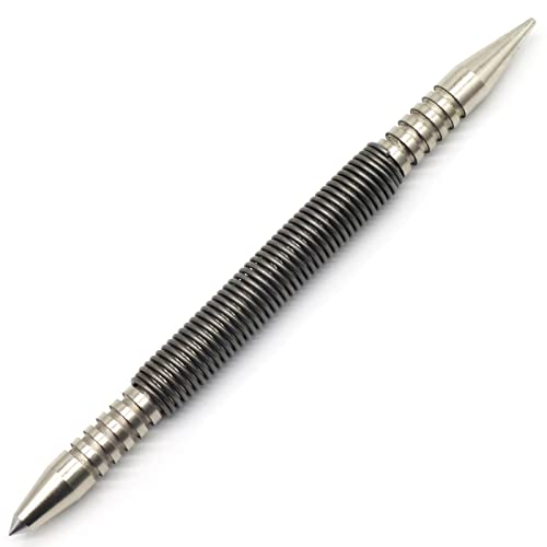 WHLLING 1/16″Dual Head Nail Setter and 3/16″Center Punch, 3500 PSI Striking Force Counter Punch Spring Nail Set