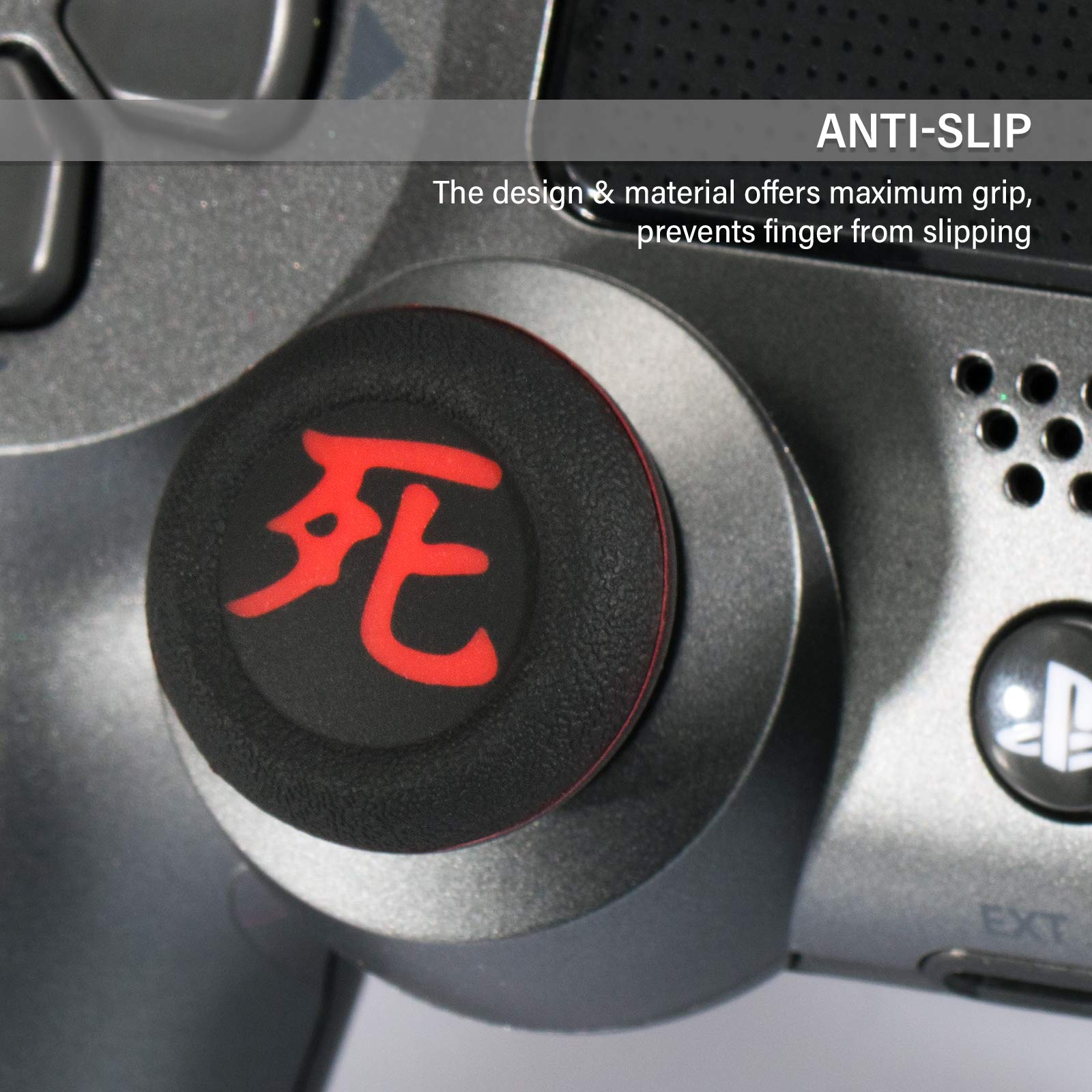 Playrealm Soft Rubber Silicone Printing Thumb Grip Cover x 4 for PS5, PS4,Xbox Series X/S, Xbox One, Switch PRO Controller(Ninja Life Pack)