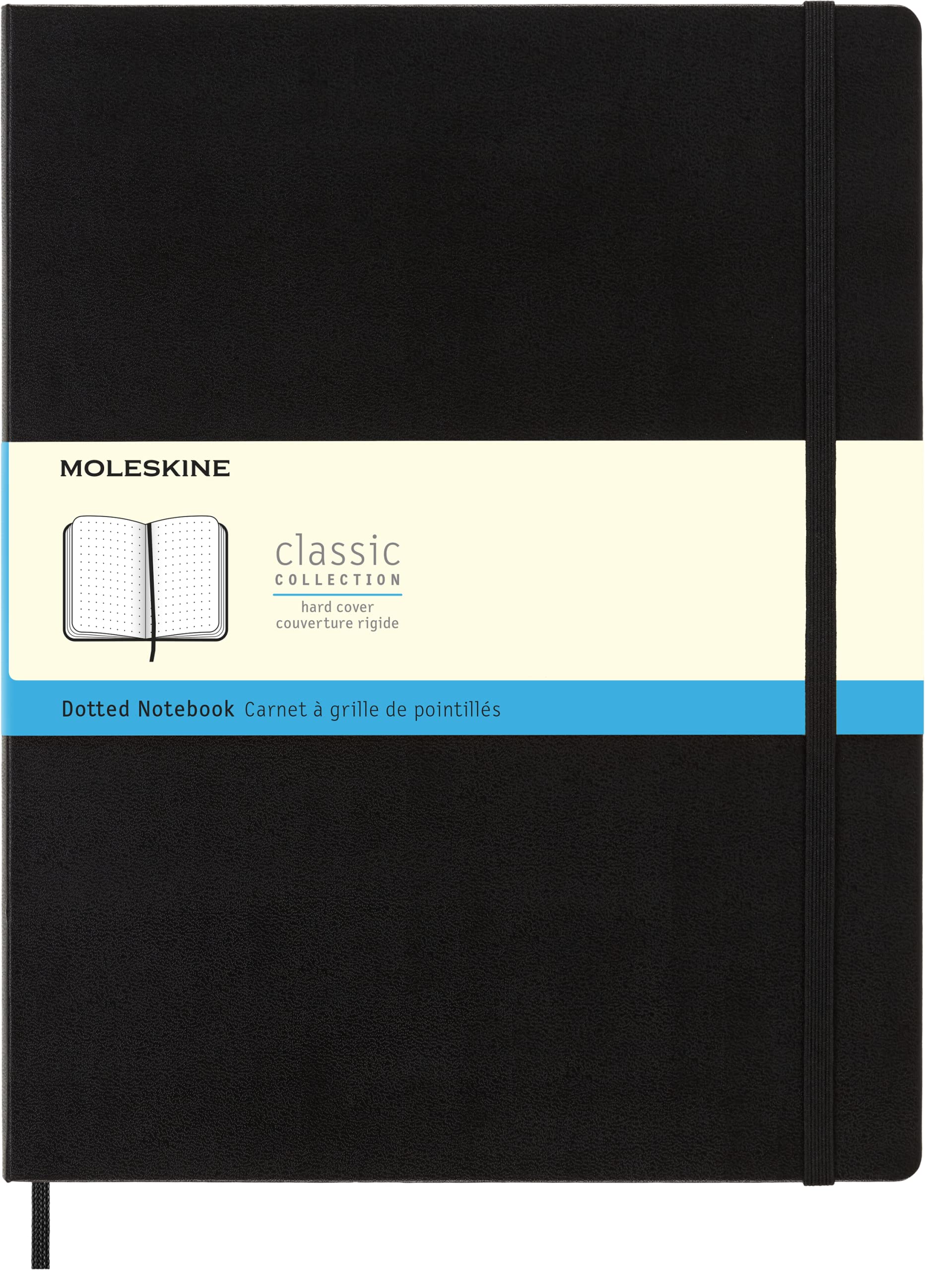 Moleskine Notebook, XXL, Dotted, Black Hard Cover (8.5 x 11)