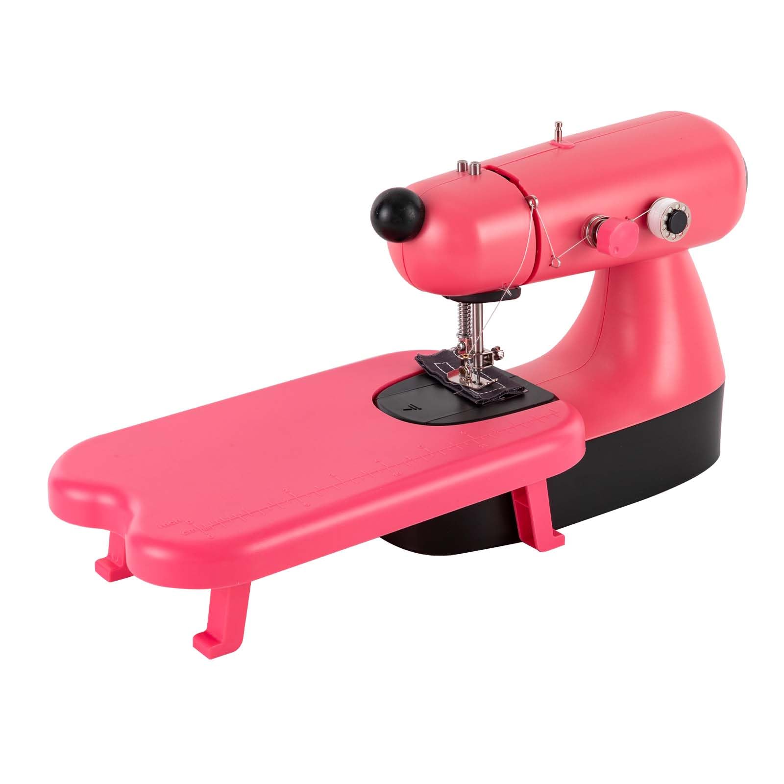 Mini Sewing Machine, Electric Countertop Sewing Machine with Extension Table, 2 Control Modes, Adjustable Tightness, Pink