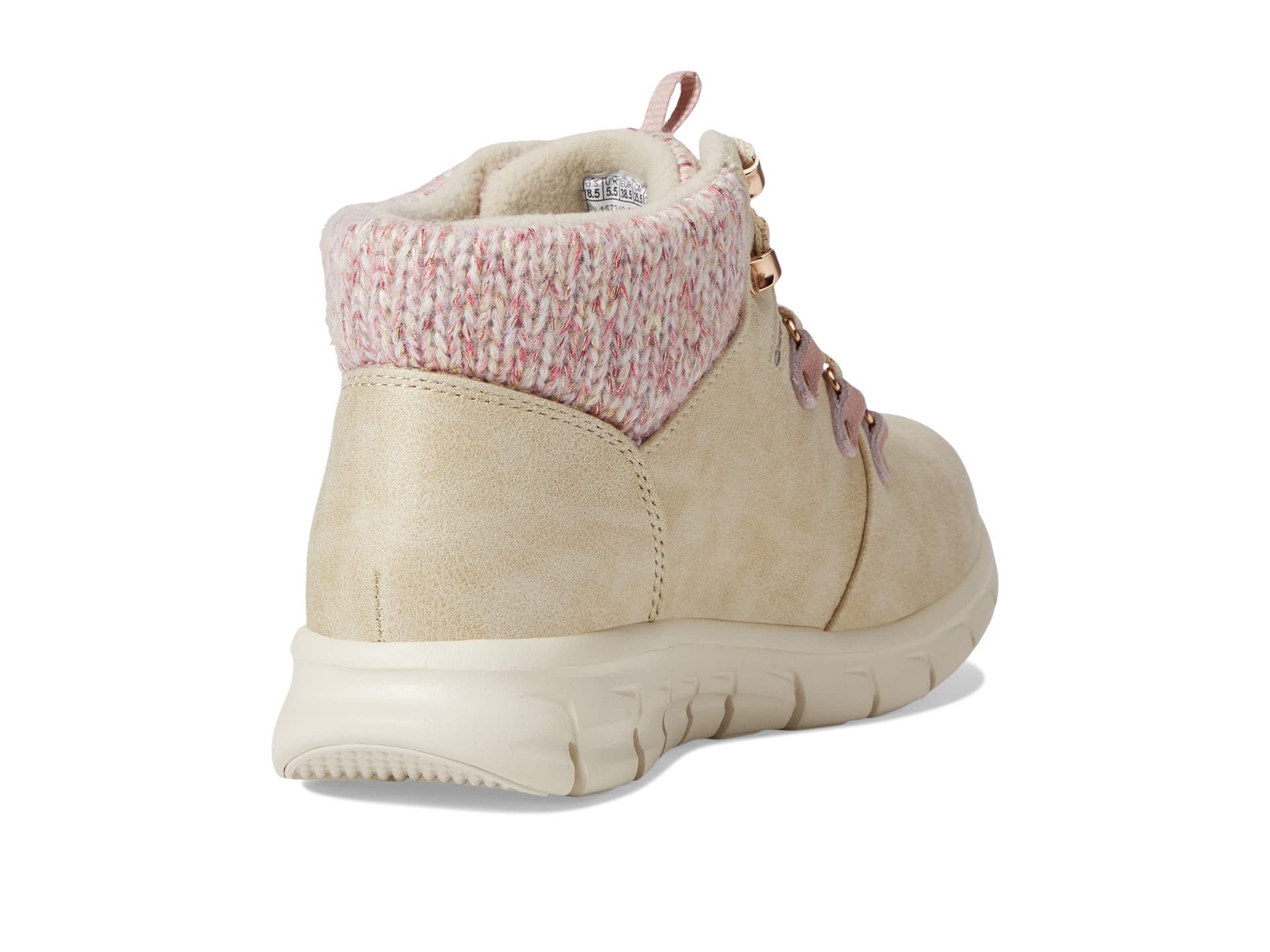 Skechers Women's Synergy-Pretty Hiker Fashion Boot, Natural/Pink, 8.5
