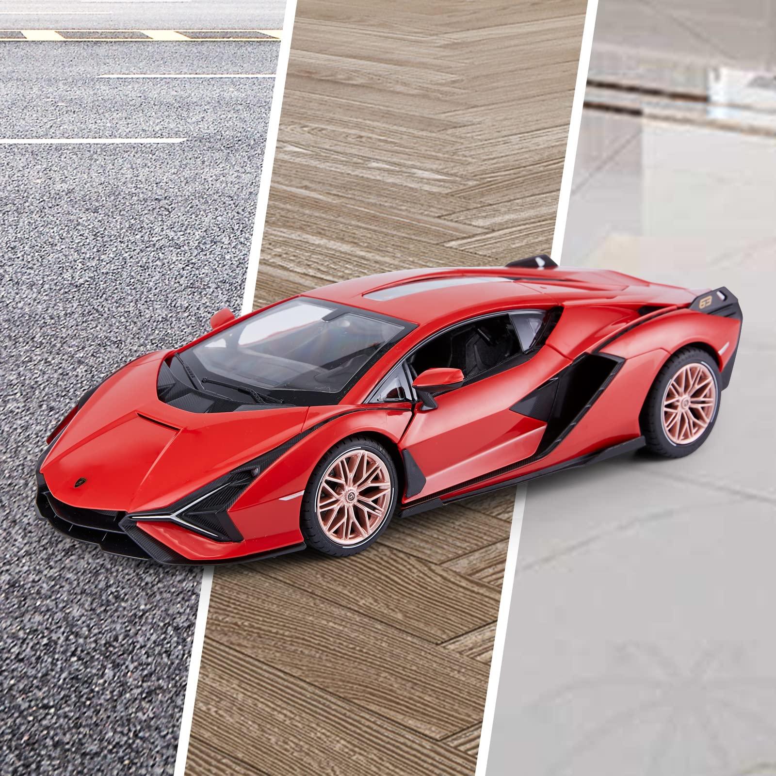 RASTAR RC Car Lamborghini Sián FKP 37 1/14 Remote Control Car, Lamborghini Toy Rc Car for Kids Boys6-12 - RED