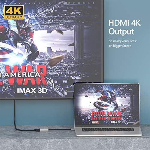 WAVLINK USB Type C to HDMI/VGA Adapter, 4K Resolution, Plug and Play, Wide Compatibility, Lifelong Customer Service