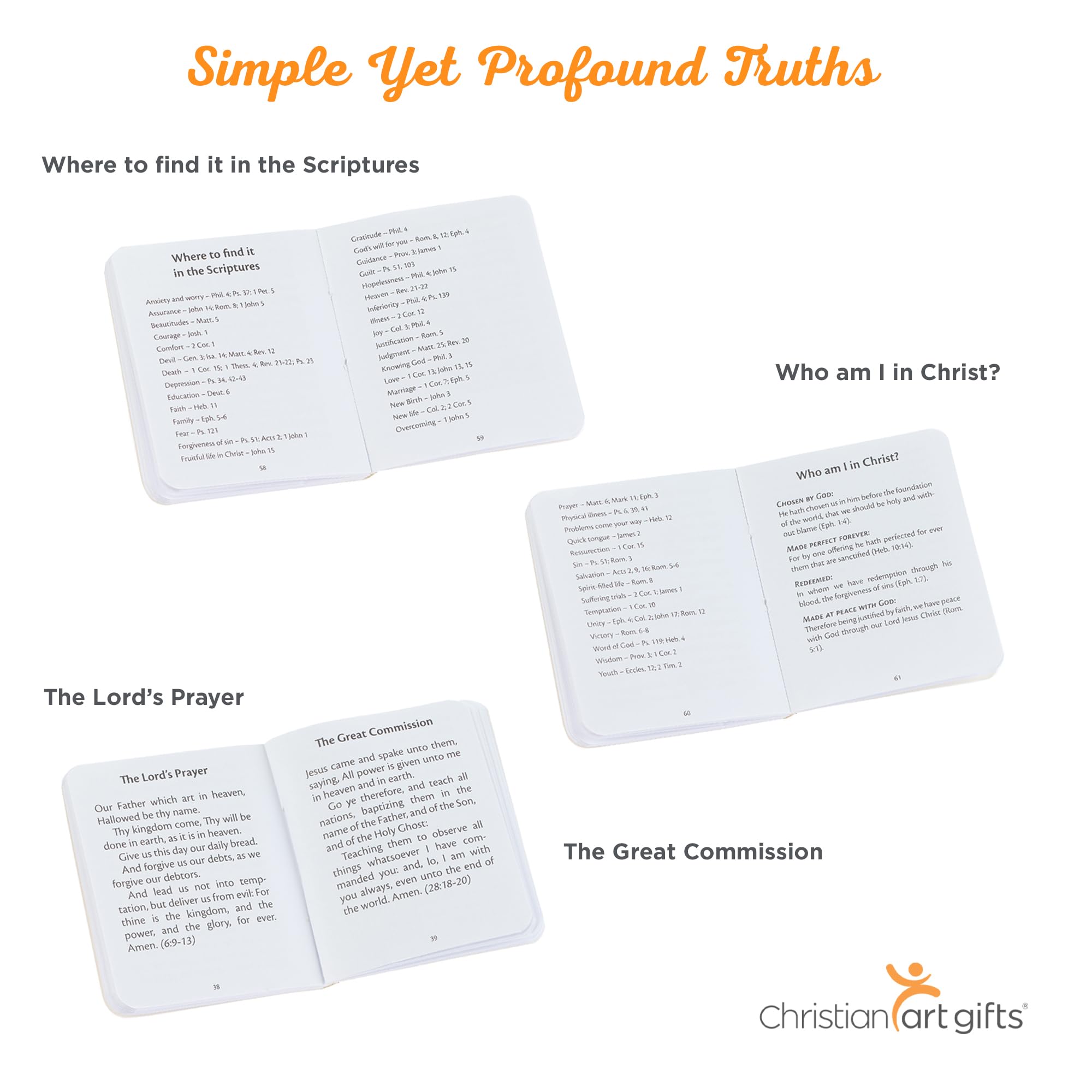 My Little Bible 2β Standard Edition - Selections of Key Verses From Every Book, Tiny Palm-size OT NT Scripture for Ministry Outreach, Classic 1769 KJV Text, 2" x 2.5β, Black