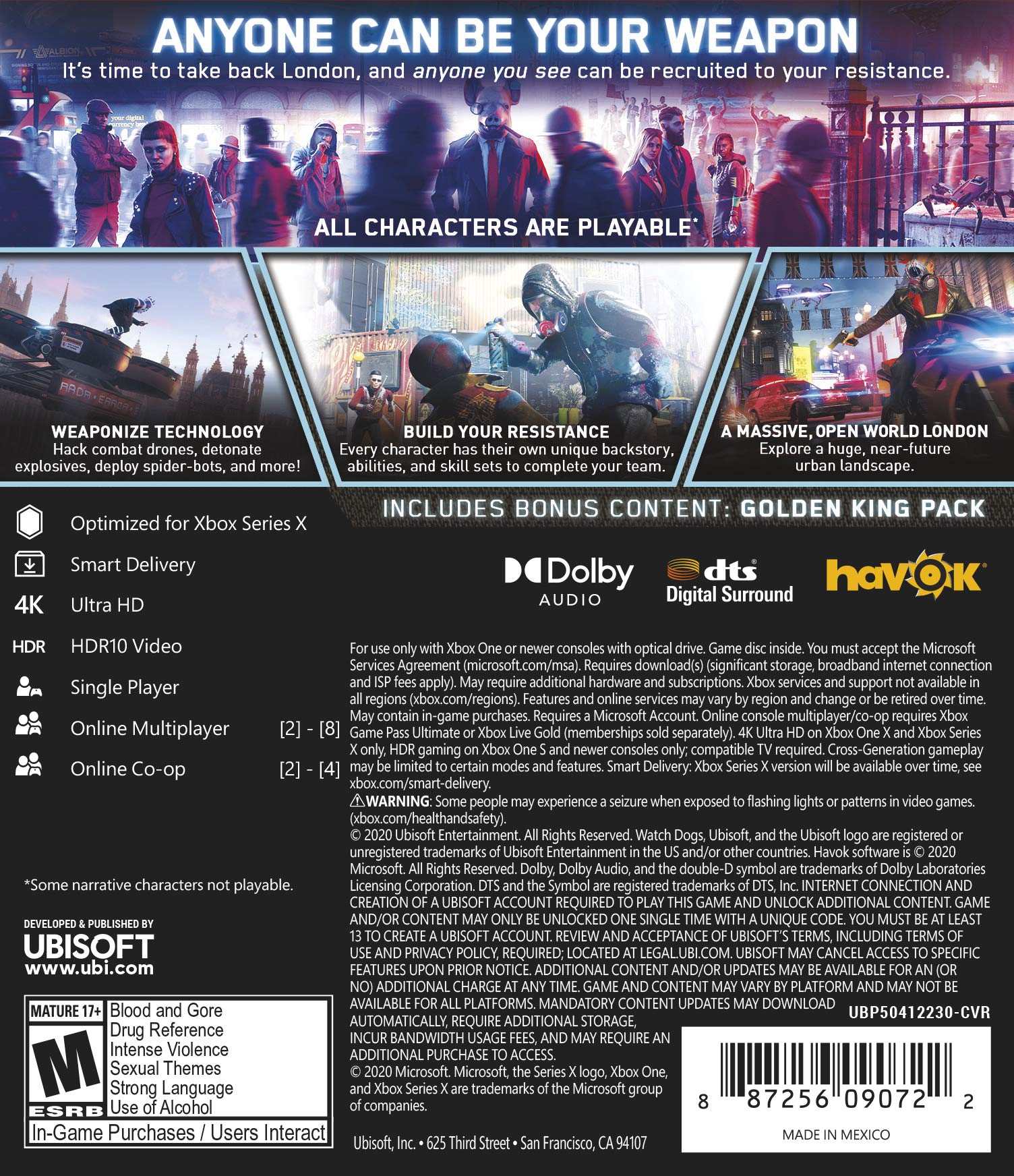 Watch Dogs Legion - Xbox One Standard Edition & 6 Xbox Series X S, Xbox One Standard Edition