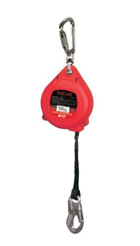 Miller(R) 20' Falcon Self Retracting Lifeline With Web Lifeline, Stainless Steel Swivel And Carabiner And ANSI Snap Hook