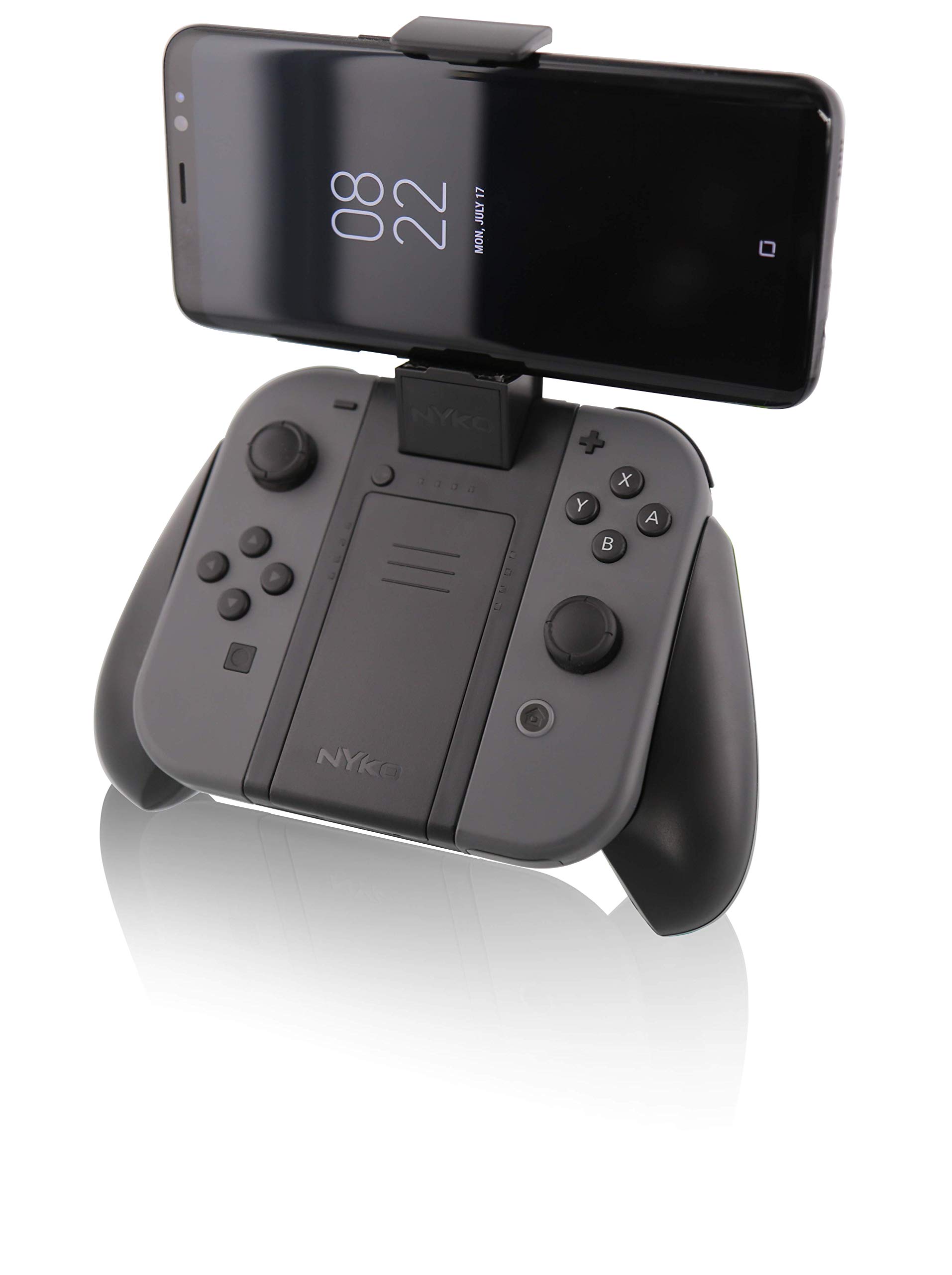 Nyko Clip Grip Power - Joy-Con Grip with Cell Phone Mount, rechargeable battery pack, game storage and SD Card holder for Nintendo Switch