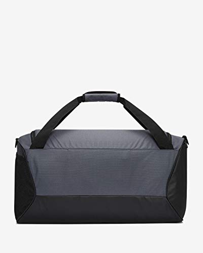 Nike Brasilia Training Medium Duffle Bag, Durable Nike Duffle Bag for Women & Men with Adjustable Strap, Flint Grey/Black/White