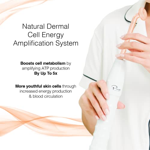 NuDerma Portable Handheld Skin Therapy Wand Machine w/Neon β Anti-Aging - Skin Tightening - Wrinkle Reducing - Dark Circles β Clarifying - Hair & Scalp Stimulator